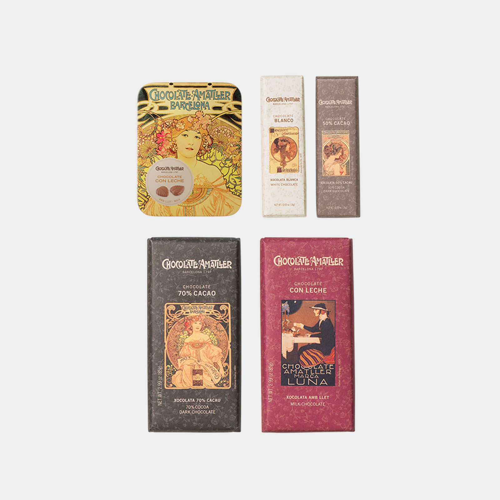 Cesta Chocolates surtidos Carteles Amatller 266g | Simón Coll