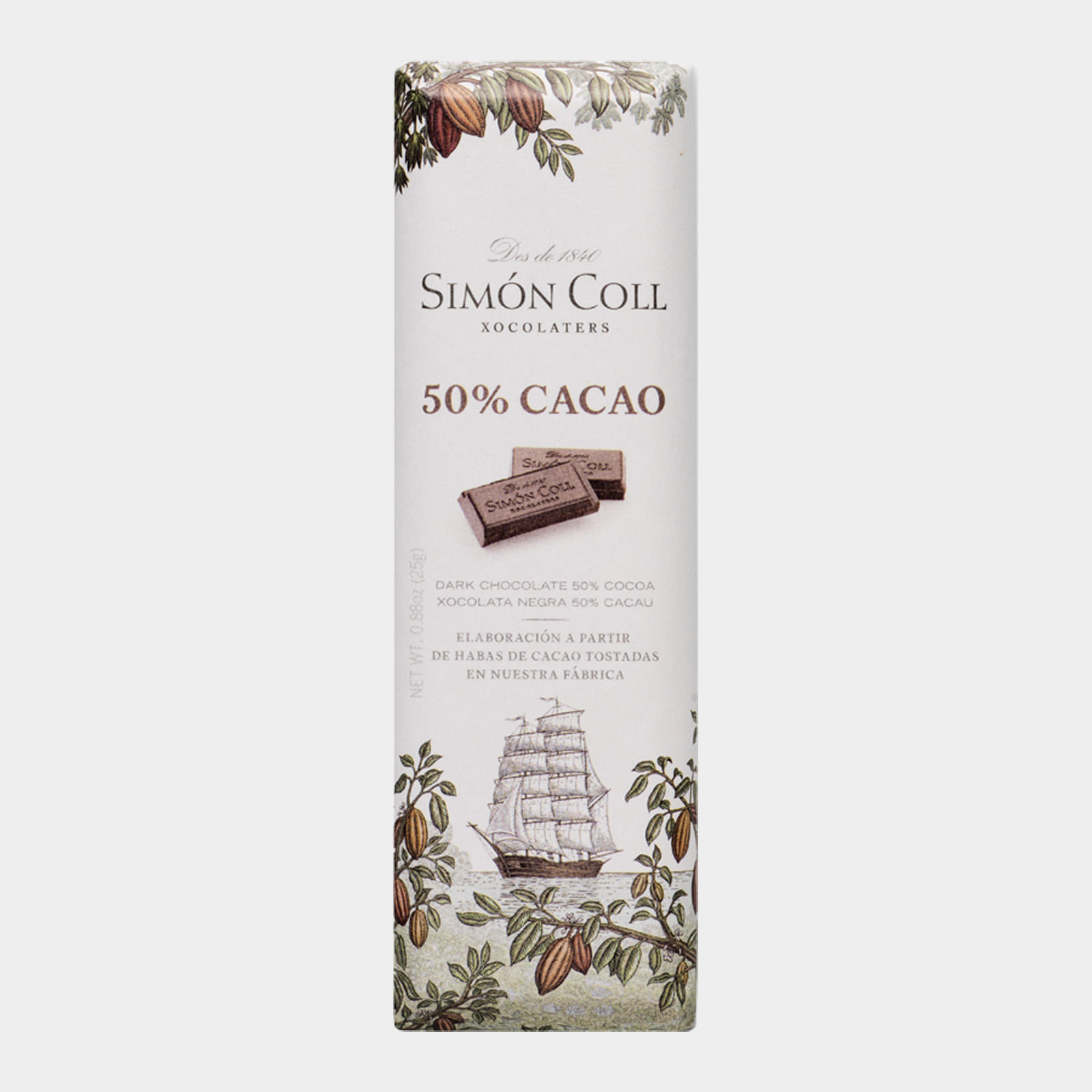 Mini Dark Chocolate Bar 50% cocoa 25g | Simón Coll