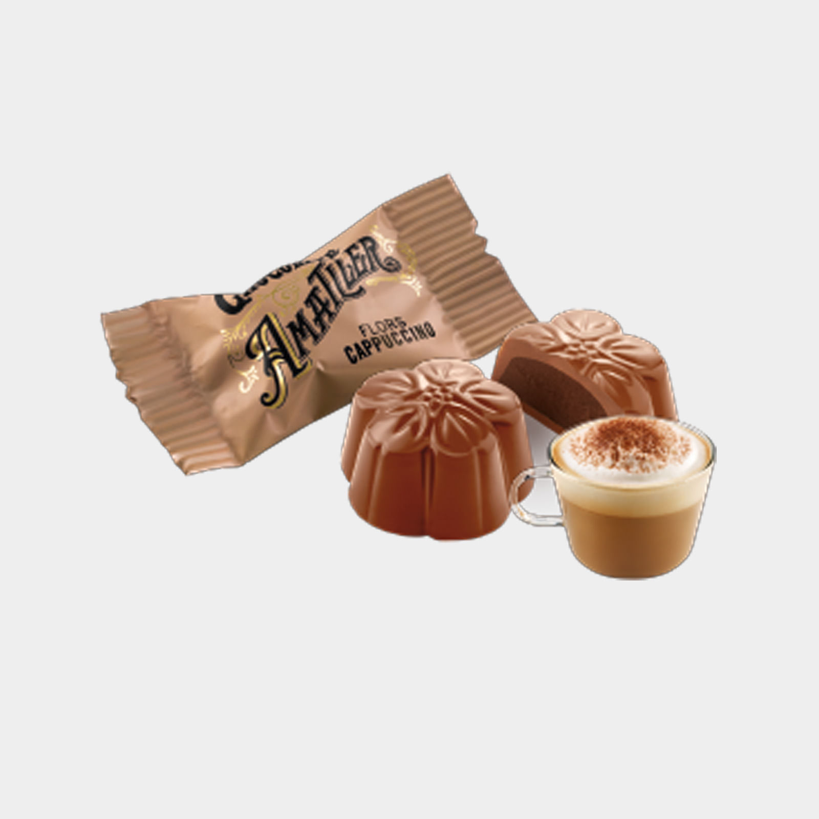 Cappuccino Amatller Flower Pralines 72g | Simón Coll