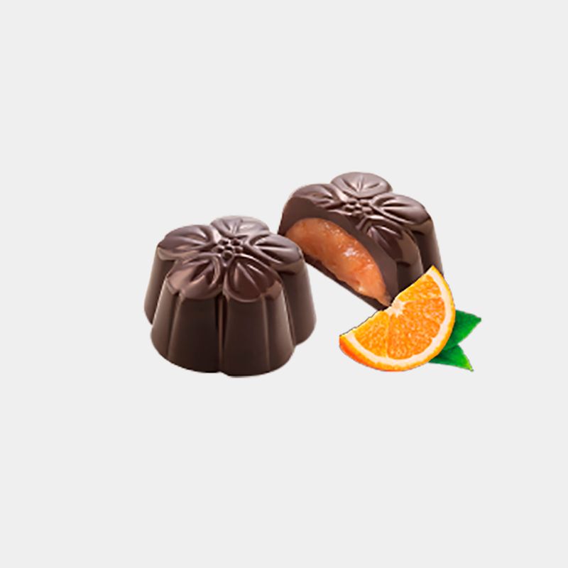 70% Orange Amatller Flower Pralines Tin 72g | Simón Coll