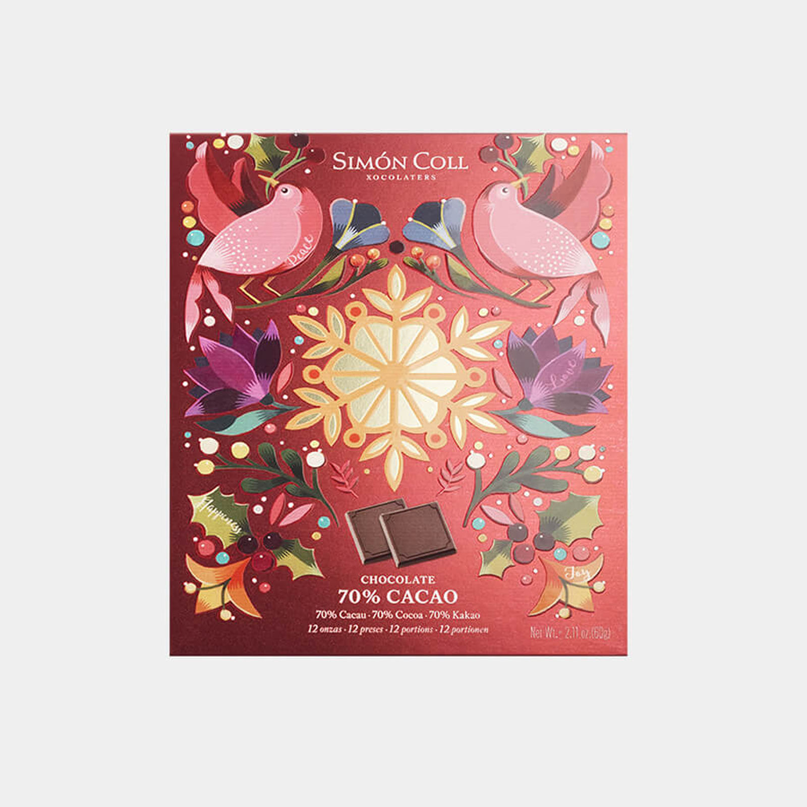 Caja mini chocolates de Chocolate 70% cacao 60g | Simón Coll