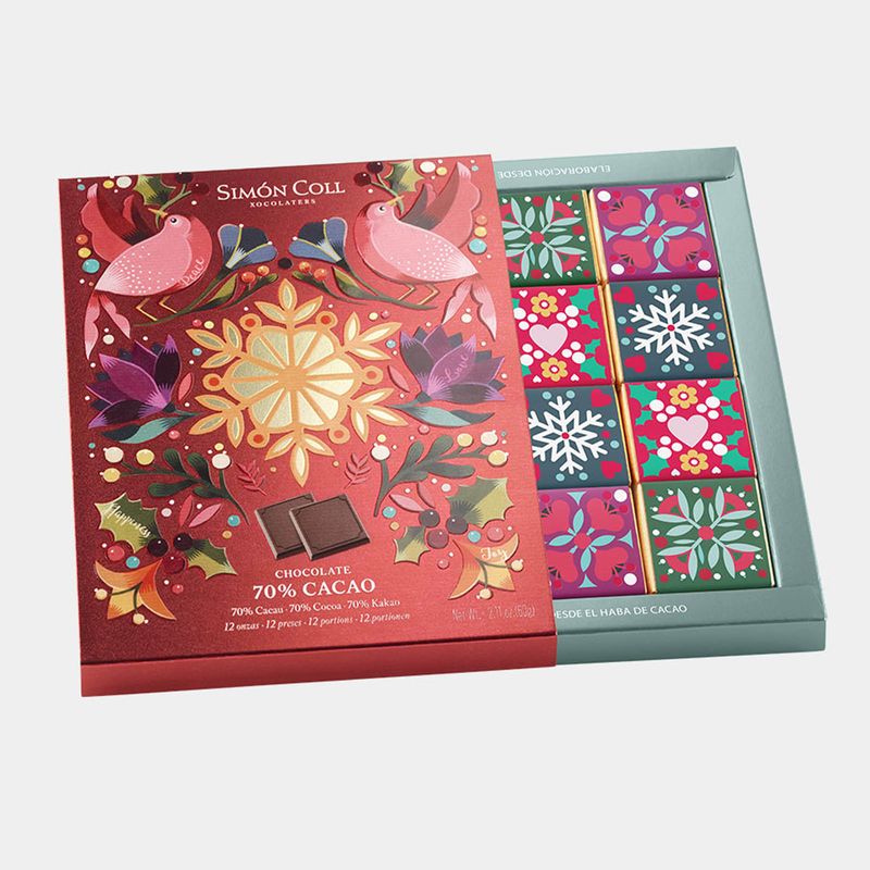 Caja mini chocolates de Chocolate 70% cacao 60g | Simón Coll