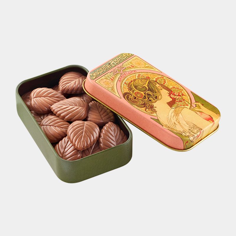 Milk Chocolate Amatller Leaves Metal Tin 30g | Simón Coll