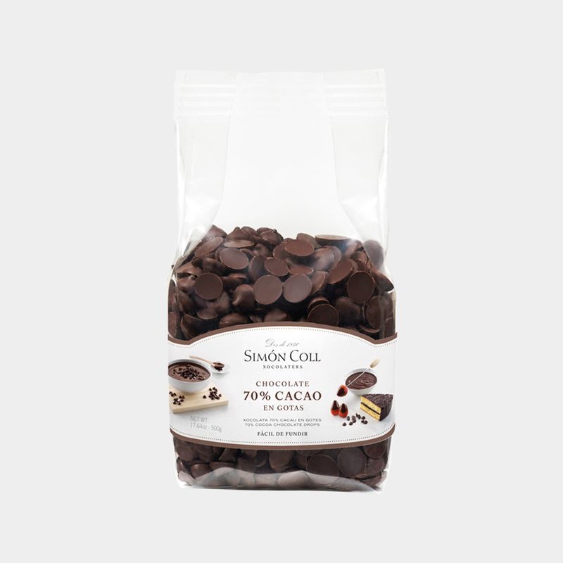 Gotas Chocolate 70% cacao 500g | Simón Coll