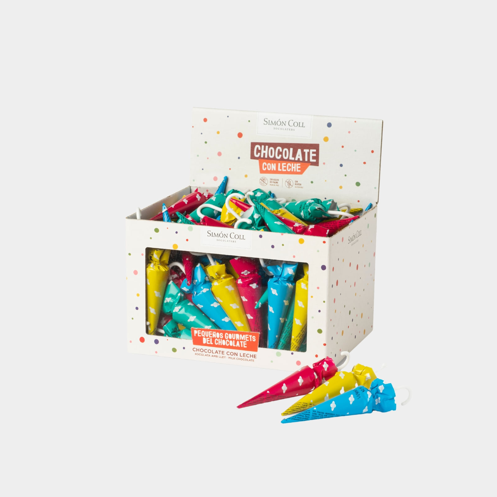 Paraguas chocolate con leche Planetas caja 60u x 8g| Simón Coll
