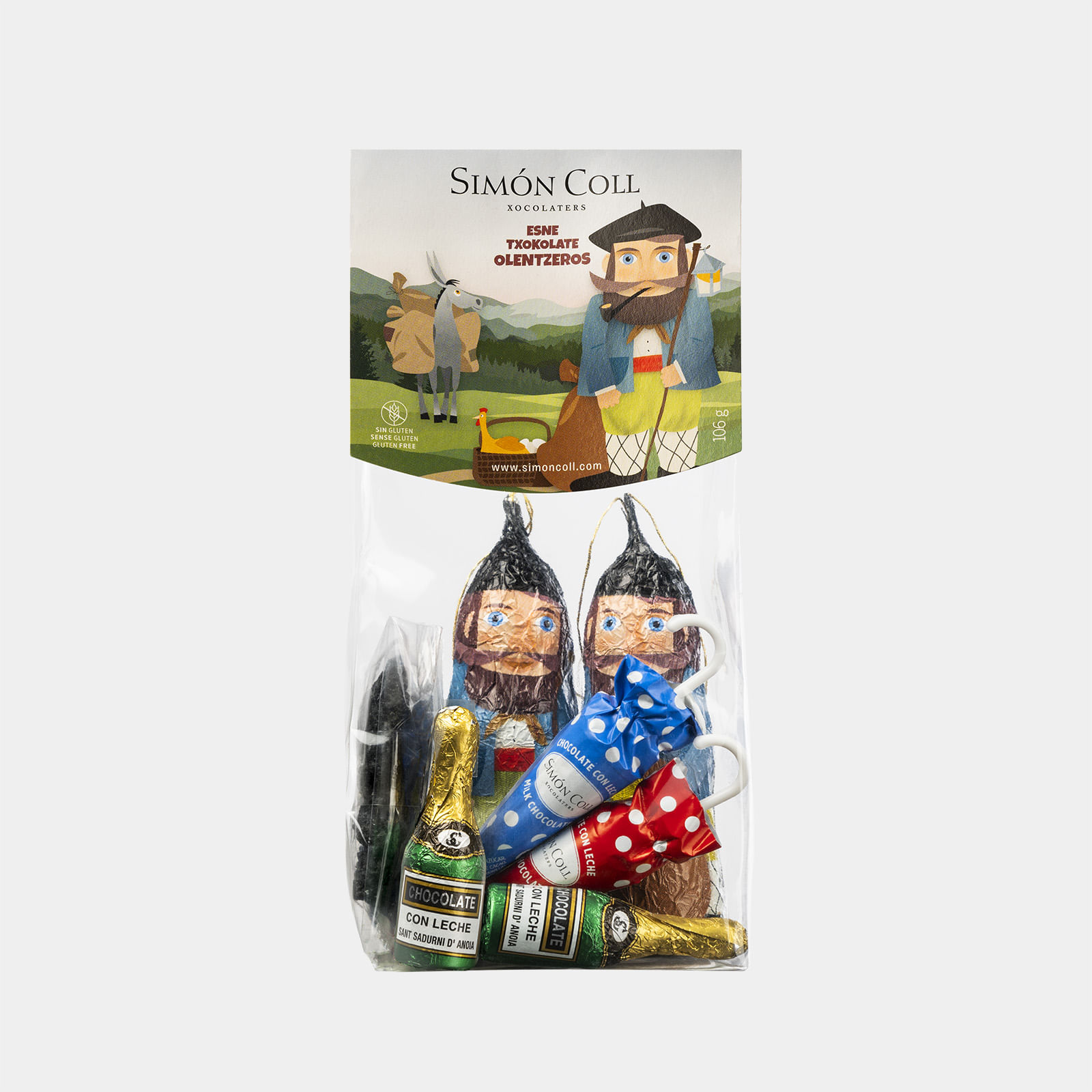 Milk chocolate Olentzero assorted bag 106g | Simón Coll